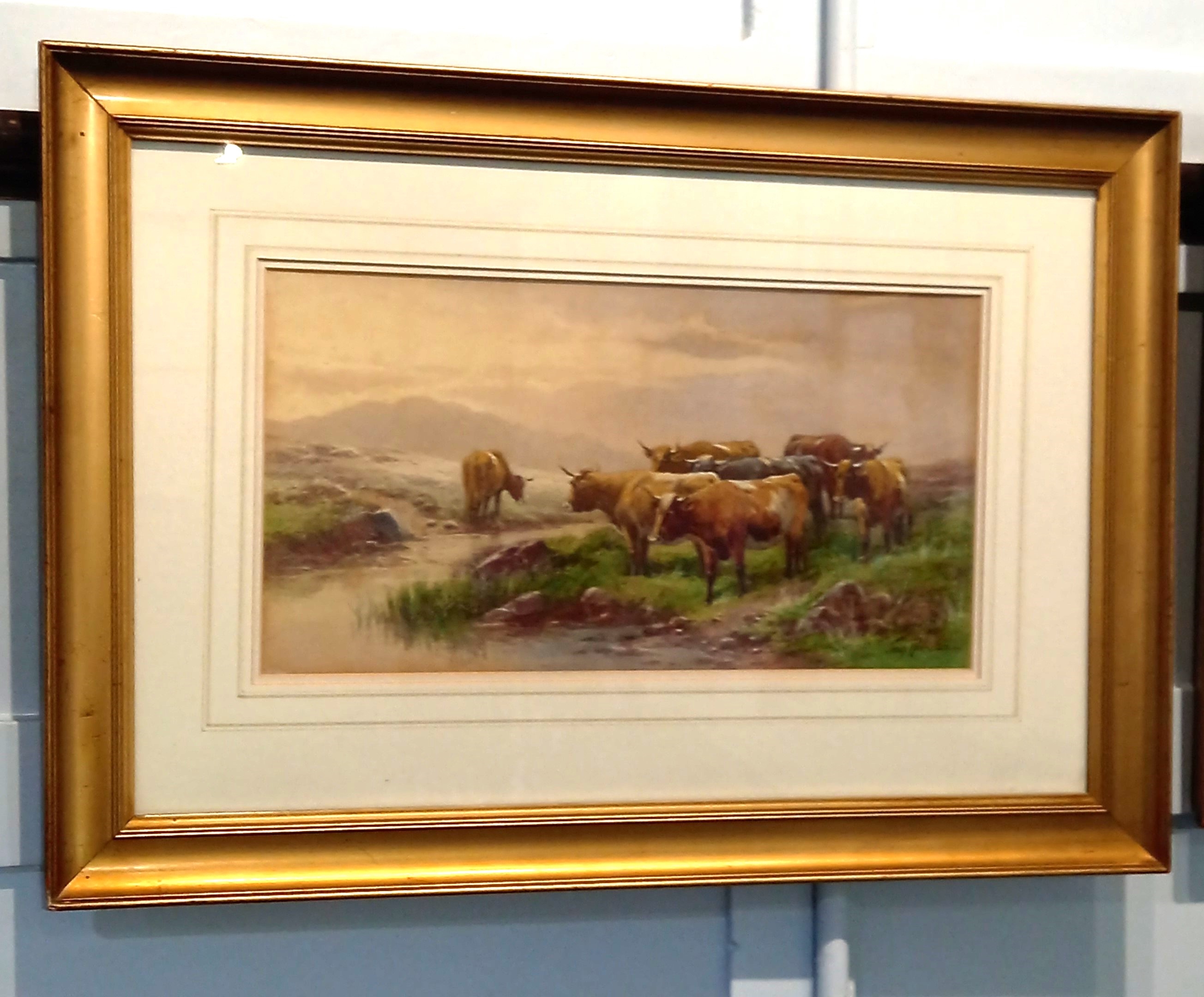 Thomas Rowden | Tom Rowden (1842-1926) ponies and cattle on moorland ...