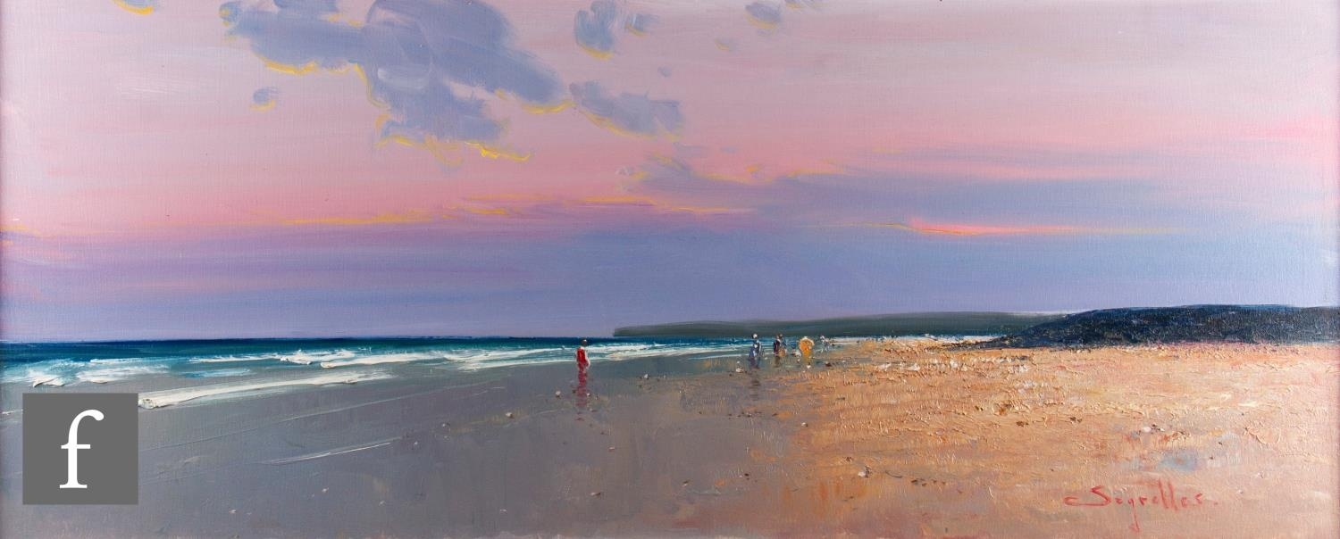 Jorge Segrelles | Beach scene with figures at dusk | MutualArt
