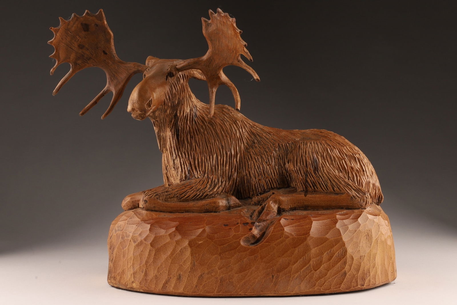 Denis Dubé | Denis Dube Carved Moose St Jean Port Joli Quebec | MutualArt