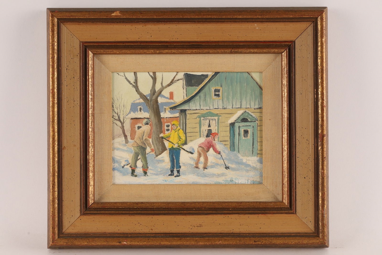 Gordon Edward Pfeiffer | Gordon Pfeiffer Winter Figural Landscape ...
