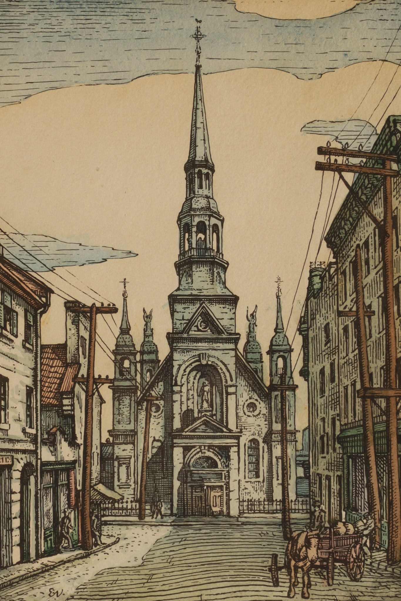 Ernst Neumann | Ernst Neumann Notre Dame de Bonsecours Etching (1930 ...