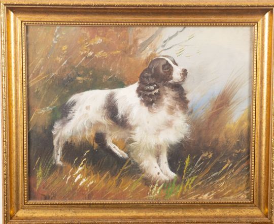 Eugene Kingman | Portrait of a spaniel in a landscape | MutualArt