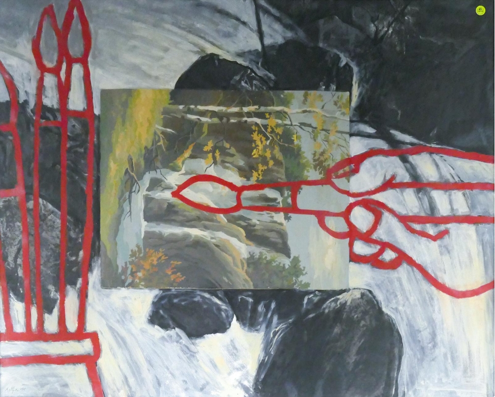 Neil Meitzler | Neil Meitzler ''Paint by Numbers Waterfall'' 1994 Mixed ...