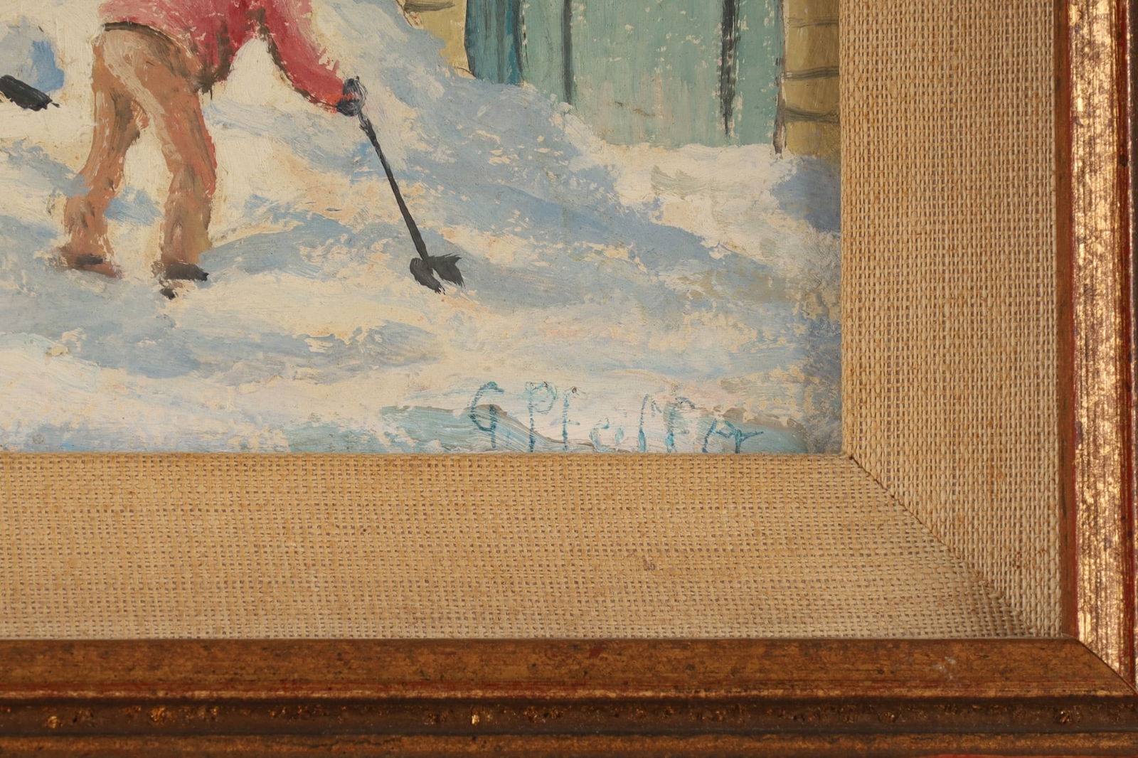 Gordon Edward Pfeiffer | Gordon Pfeiffer Winter Figural Landscape ...