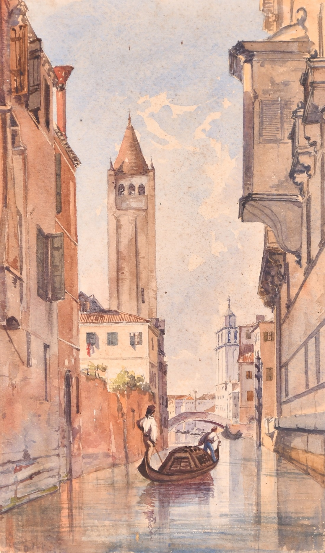 Arthur Streeton | A gondola on a Venetian canal | MutualArt