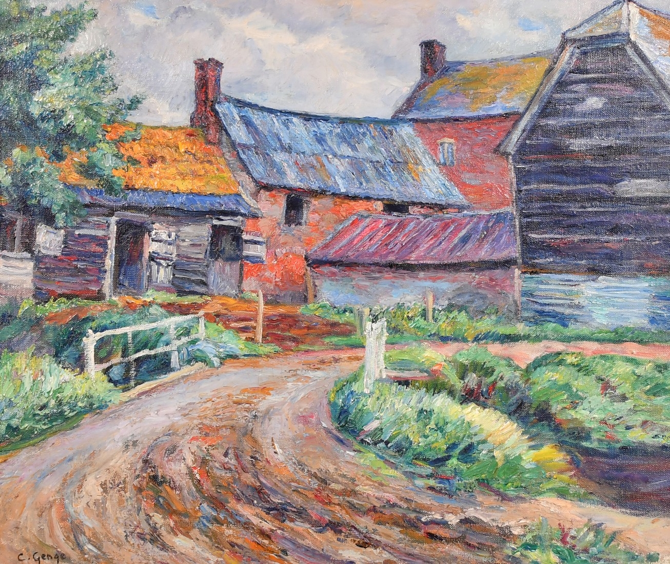 Charles Genge | Farmyard Barns | MutualArt
