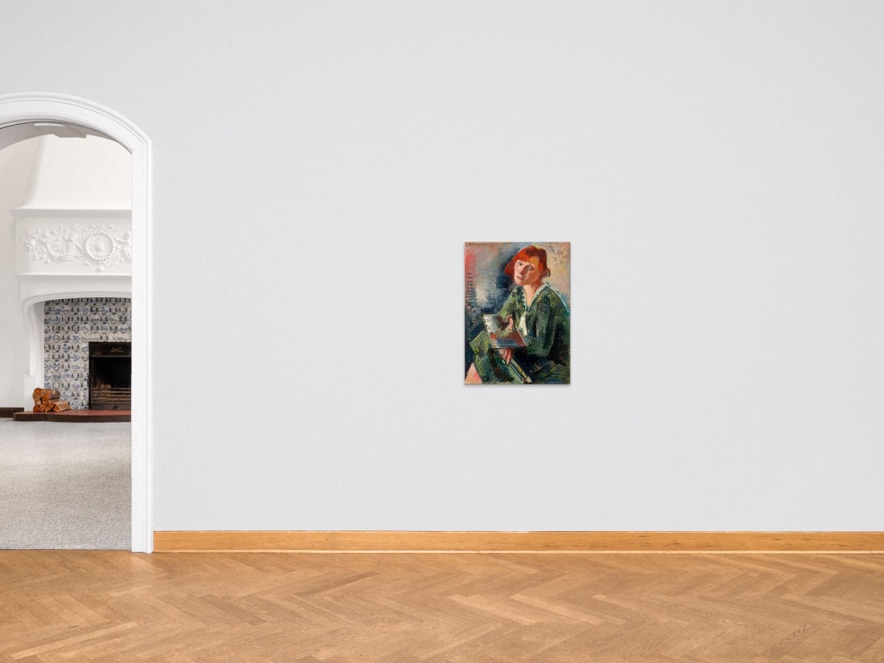 Rudolf Jacobi | Portrait of Painter Annot with Pallet (1931) | MutualArt