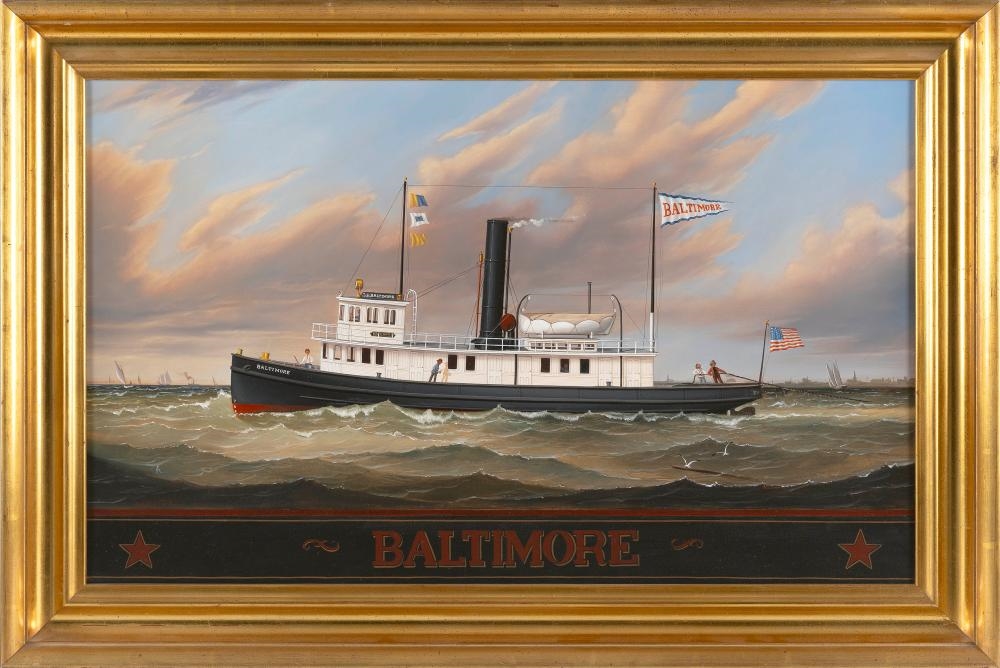 William Robert Davis | The tugboat Baltimore (1952) | MutualArt