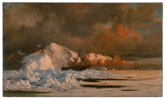 William Bradford | A ship trapped in Arctic ice (1872) | MutualArt
