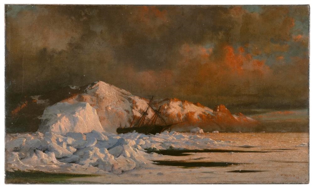 William Bradford | A ship trapped in Arctic ice (1872) | MutualArt