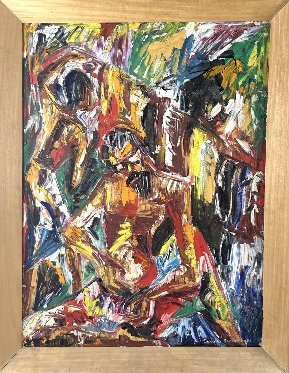 Senaka Senanayake | Figures in a ful landscape (1967) | MutualArt