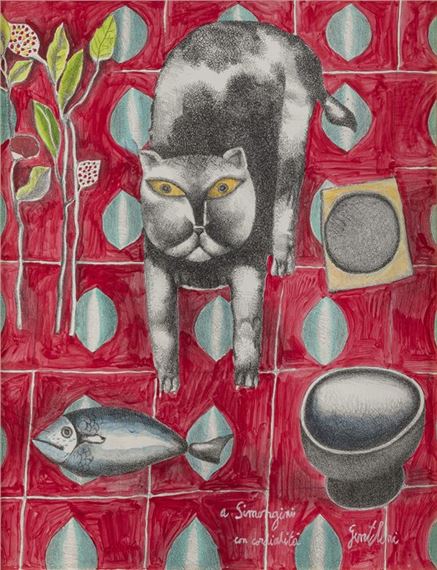 Franco Gentilini | Litografia colorata a mano | MutualArt