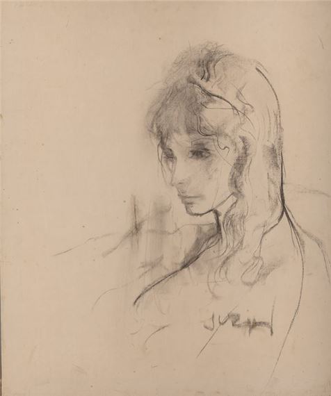 Alberto Sughi | CARBONCINO RITRATTO DI ALBERTO SUGHI | MutualArt