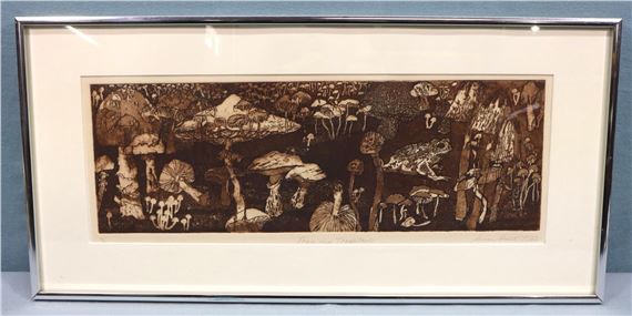 Susan Booth Titis | Susan Booth Titus Toad & Toad Stools Print | MutualArt