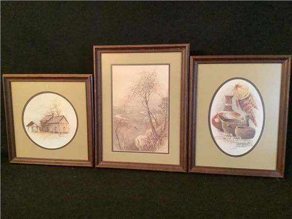 Ben Hampton | Three Framed Initialed Ben Hampton Prints (1979) | MutualArt
