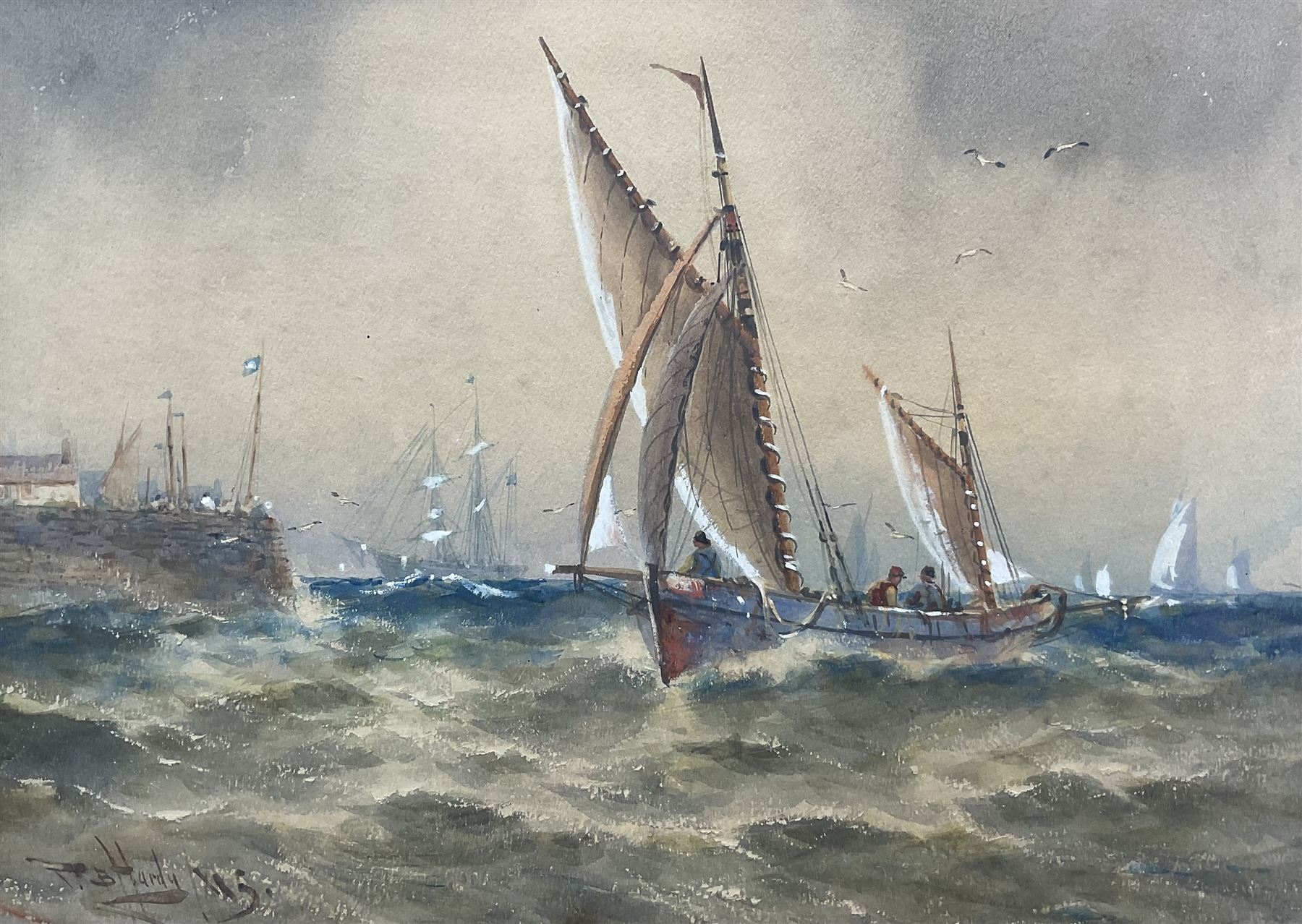 Thomas Bush Hardy | Returning to the Harbour (1885) | MutualArt