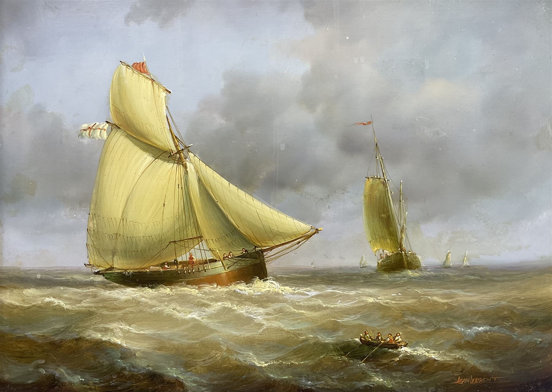 Jean Laurent | Ships at Full Sail | MutualArt