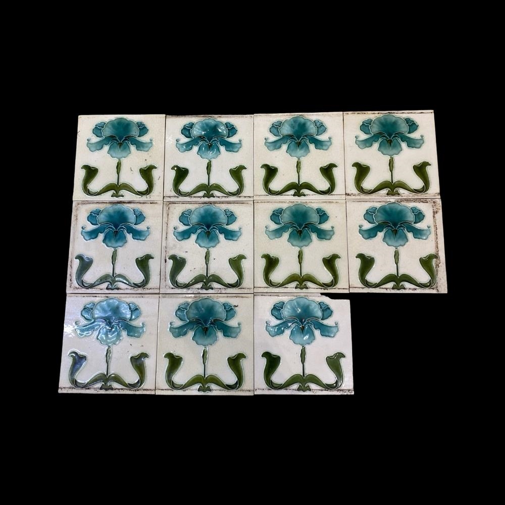 William Morris | Set of 11 Tiles of William Morris Design Art Nouveau ...
