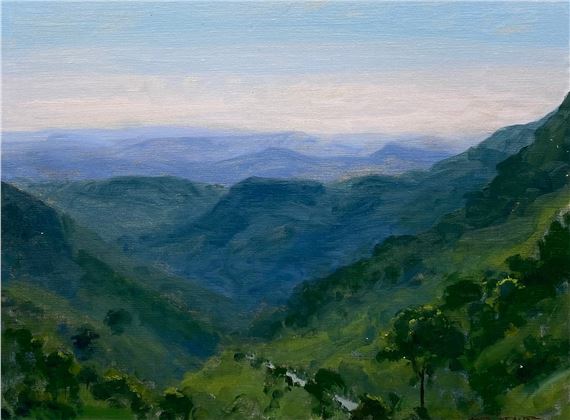 John Webster | oil on board; Road Through the Gap | MutualArt