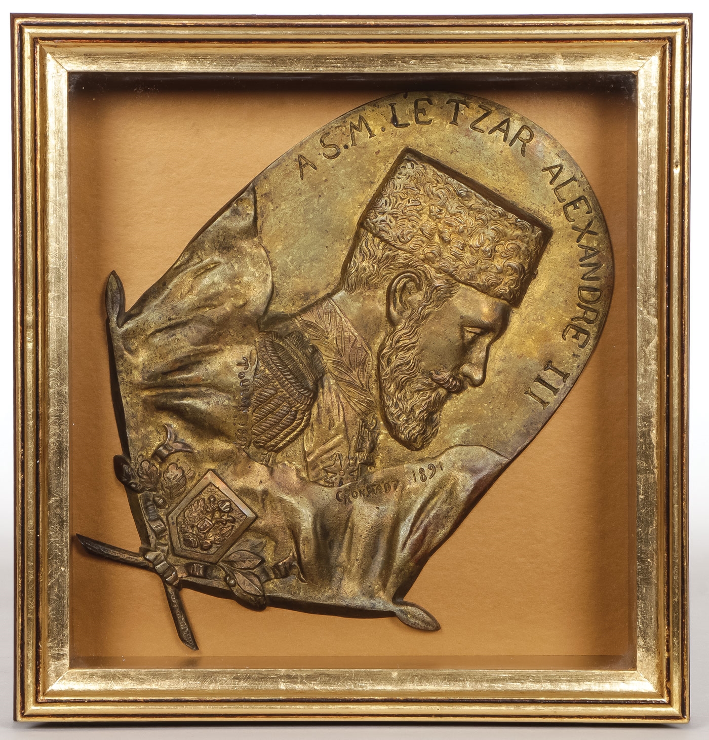 French School, 19th Century | BRONZE RELIEF PLAQUE TSAR ALEXANDER III ...