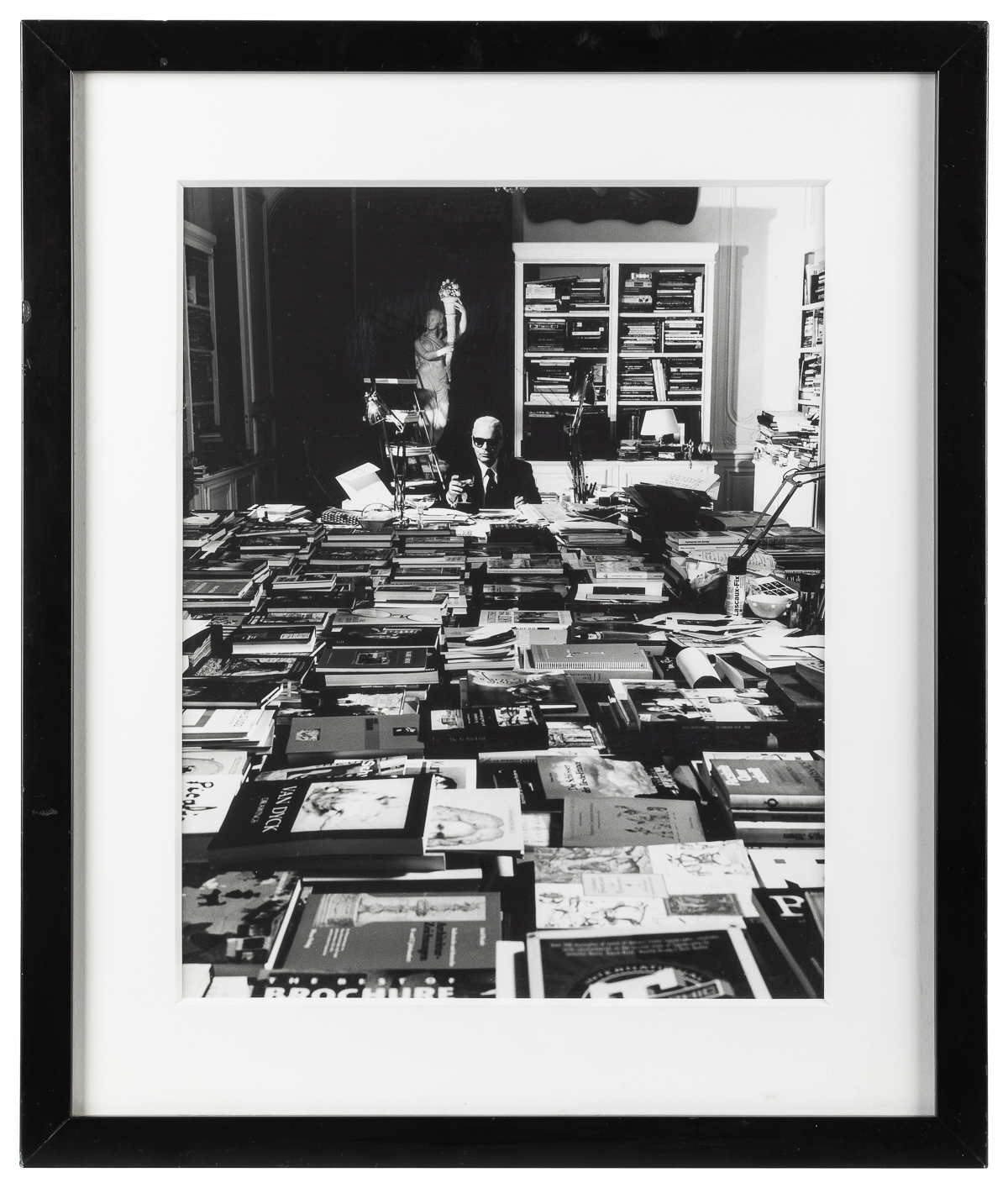 Karl Lagerfeld | Self-Portrait of Lagerfeld with part of his library ...