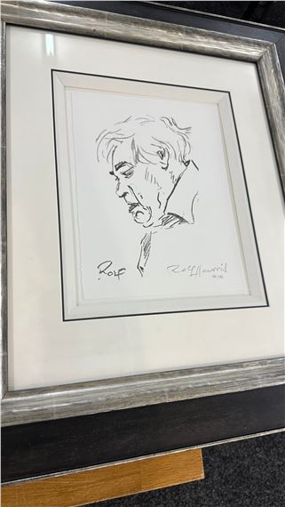 Rolf Harris | Framed sketch print signed ' Rolf Harris' measures approx ...