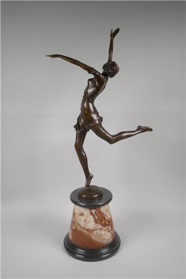 Bruno Zach | Art Deco style bronze figure of a dancer | MutualArt