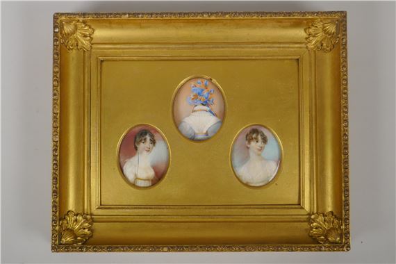 William Grimaldi | miniature portrait painting of a lady | MutualArt