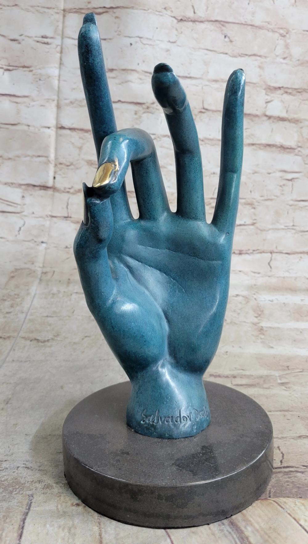 Salvador Dalí | HUMAN FACE HAND MADE BRONZE SCULPTURE SPECIAL PATINA ...