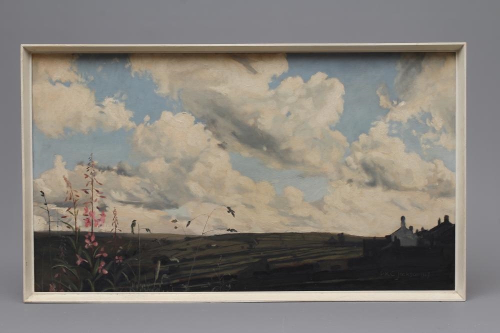 Peter Kenneth Cowley Jackson | Yorkshire Landscape with Flowers to the ...