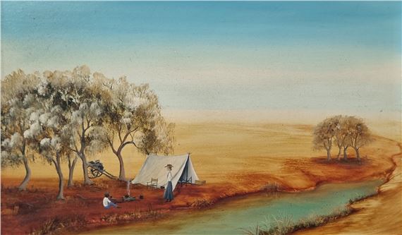 Sue Nagel | 'Daisy Bates at Ooldea' | MutualArt