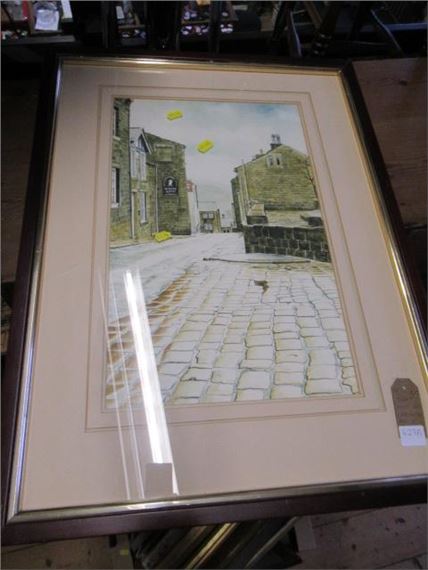 Stuart Hirst | STUART HIRST WATERCOLOUR OF MAIN STREET HEPTONSTALL ...