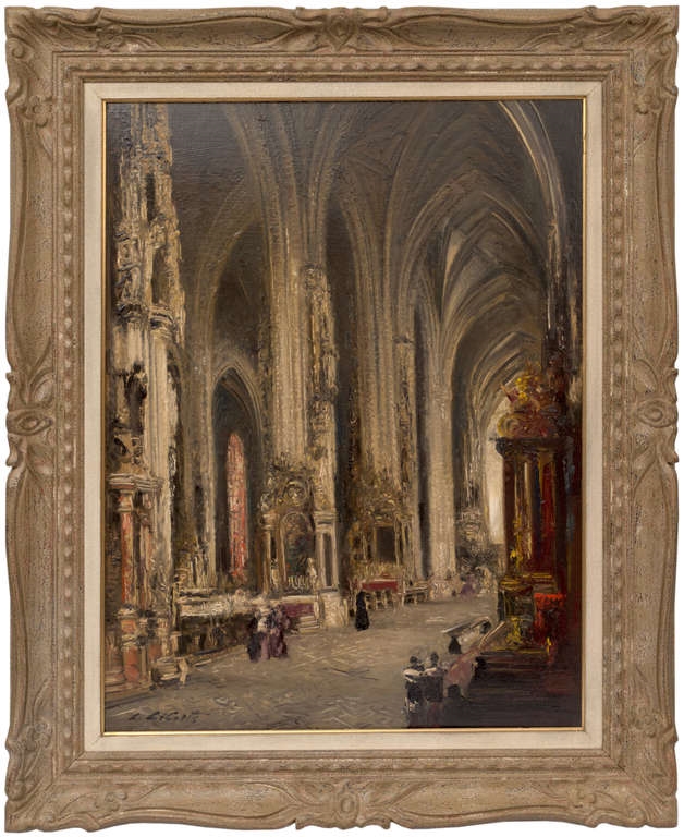 Ludolfs Liberts | Interior of Cathedral of St. Stephanus (20th Century ...