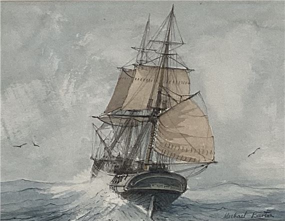 Michael Barton | Ship at Sea | MutualArt
