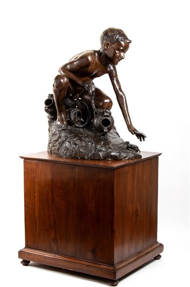 Giovanni De Martino | Young boy fishing crabs | MutualArt