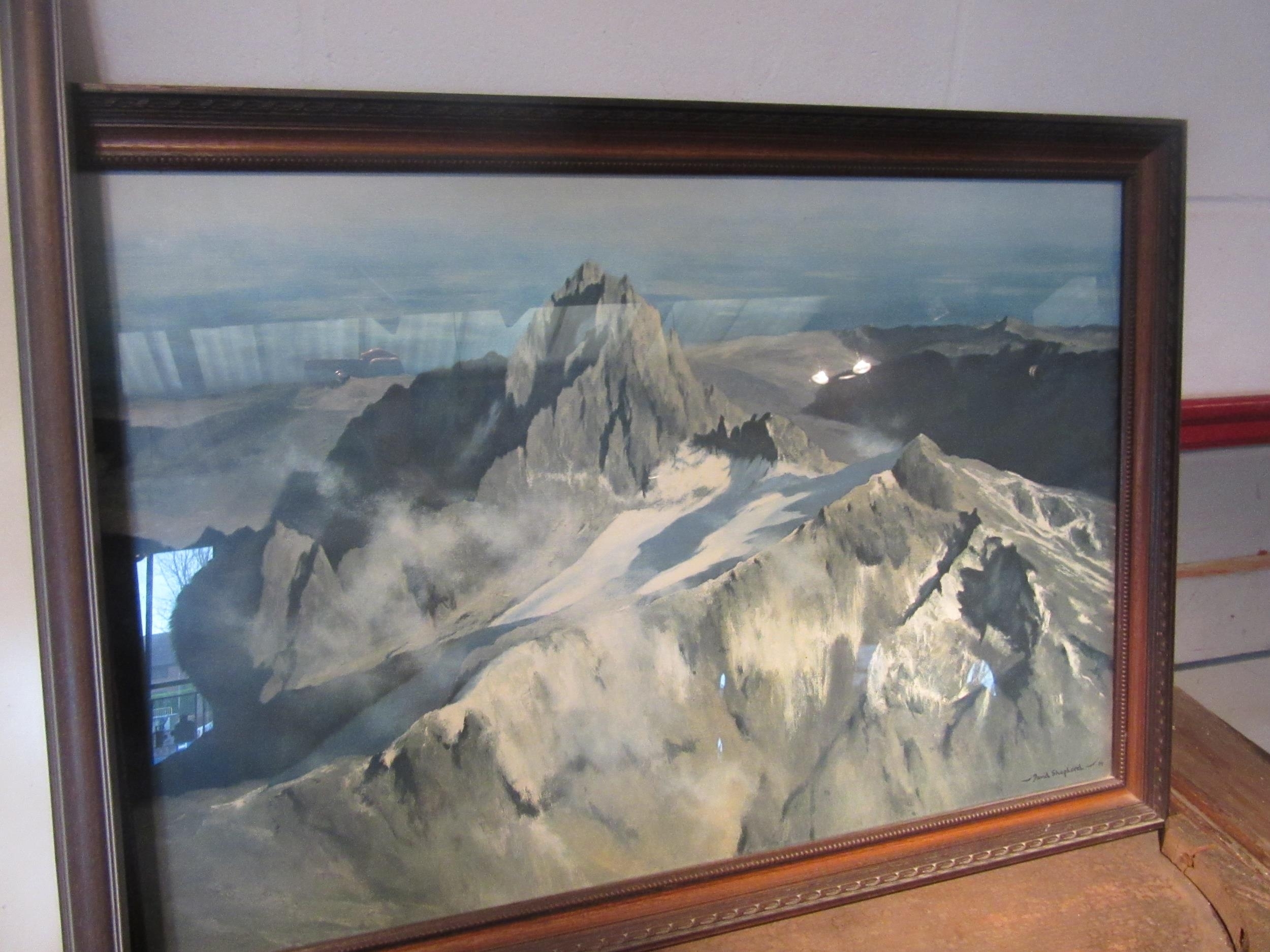 David Shepherd | A David Shepherd print of mountain-scape, framed and ...