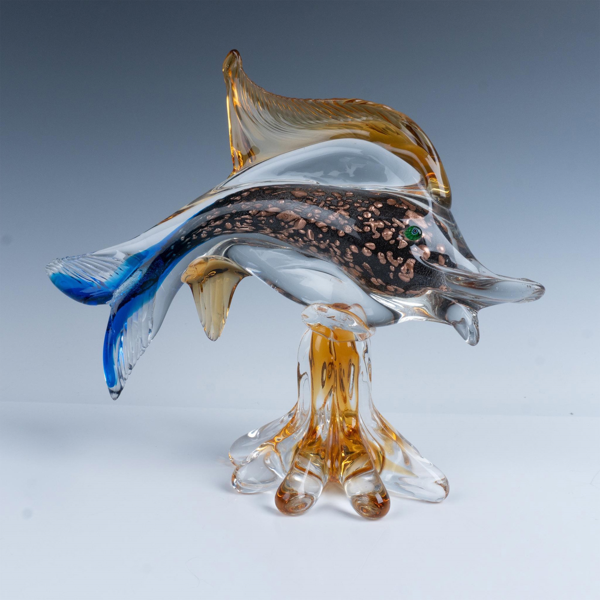 Mark Eckstrand | Mark Eckstrand Art Glass Fish Sculpture (1991) | MutualArt