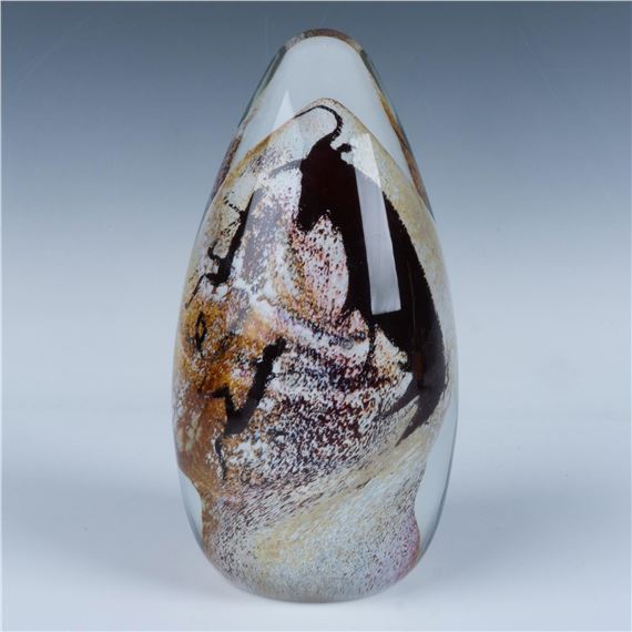 Richard Satava | Richard Satava Large Petroglyph Glass Sculpture ...