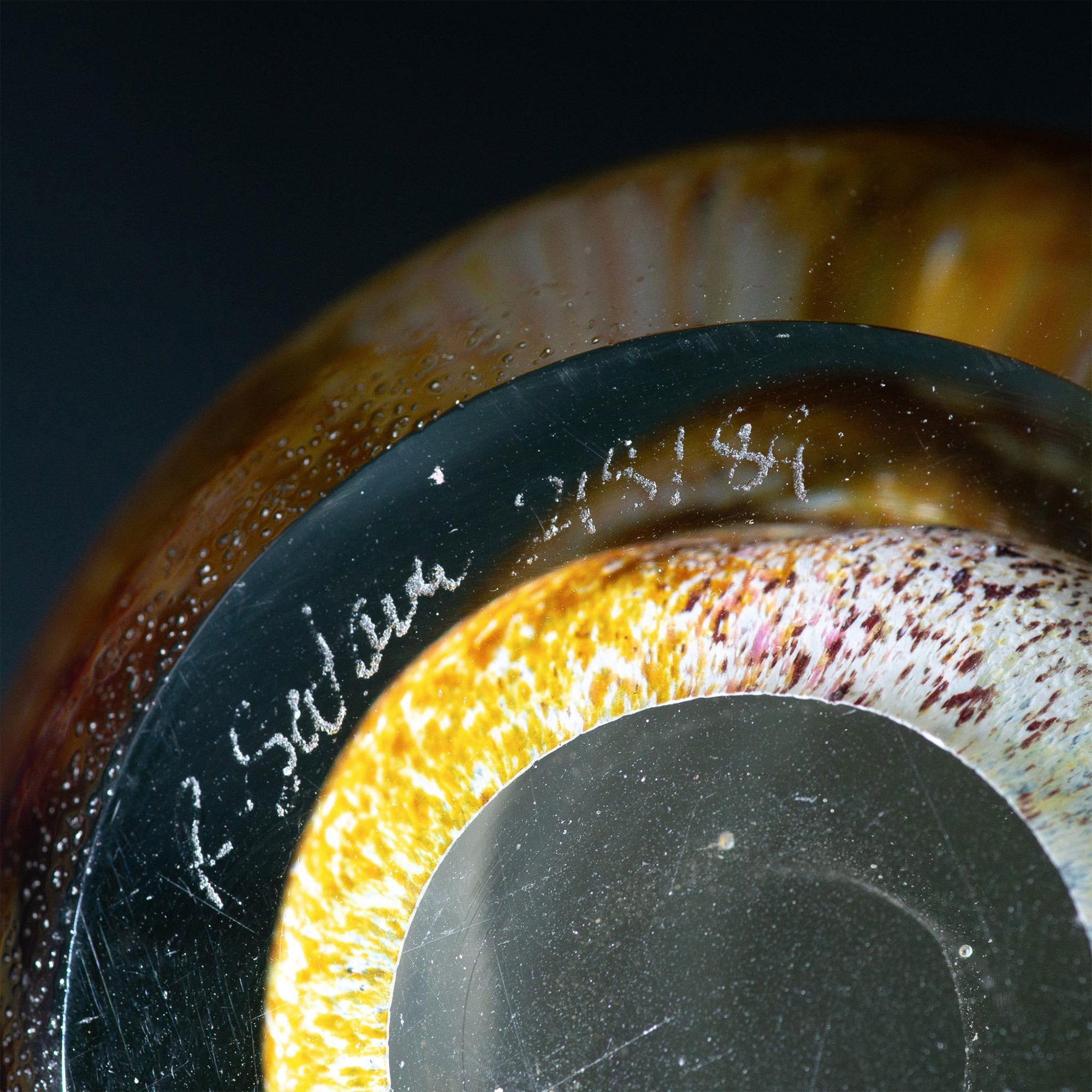 Richard Satava | Richard Satava Large Petroglyph Glass Sculpture ...