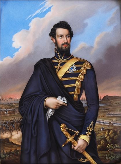 Friedrich Durck | Portrait of Carl XV of Sweden and Norway (Circa 1840 ...