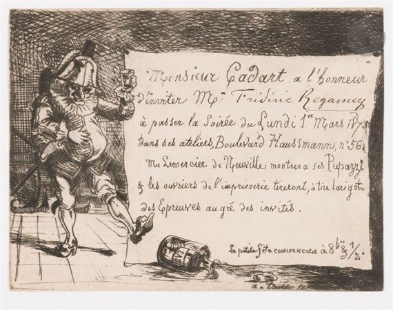 Jean Alfred Taiée | Invitation card to a party organized by the Cadart ...