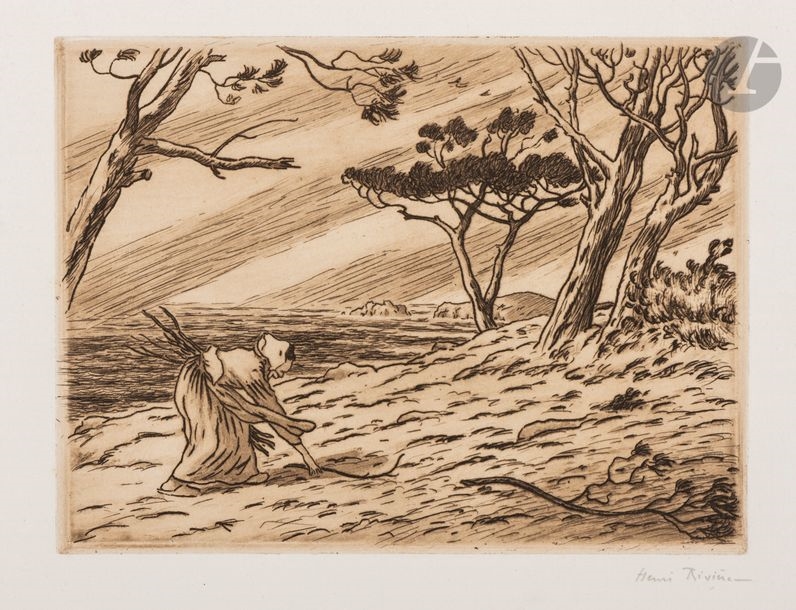 Henri Rivière | Le Coup de vent (1906) | MutualArt
