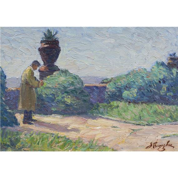 Chee Chin S. Cheung Lee | Marina Garden with Figure | MutualArt