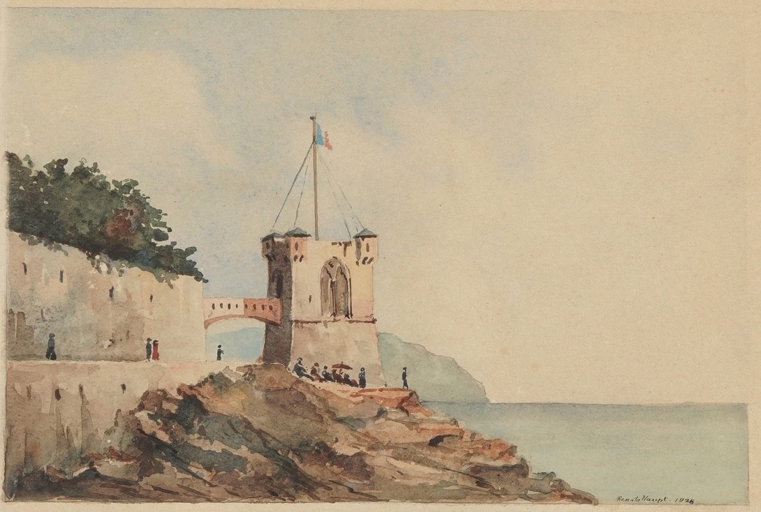 Renato Haupt | Veduta di torre Groppallo a Nervi (1928) | MutualArt
