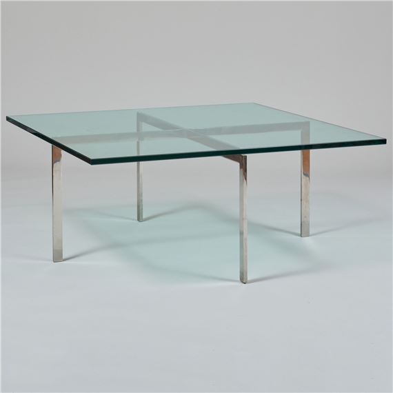 Ludwig Mies van der Rohe | Mies van der Rohe Chrome and Glass Low Table ...