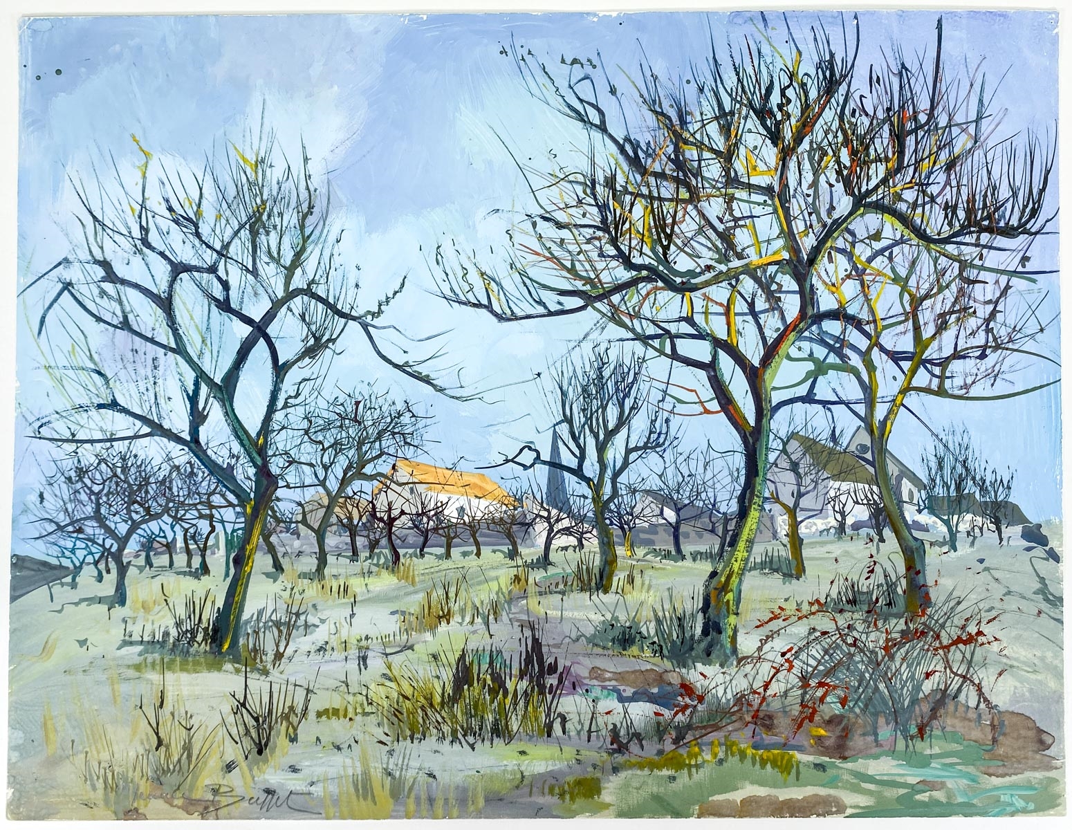 Maurice Buffet | Maurice Armand Buffet Original Mixed Media -Trees ...