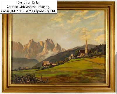 Karl Tucek | (Wien 1889-1952) Gosau mit dem Gosaupass | MutualArt