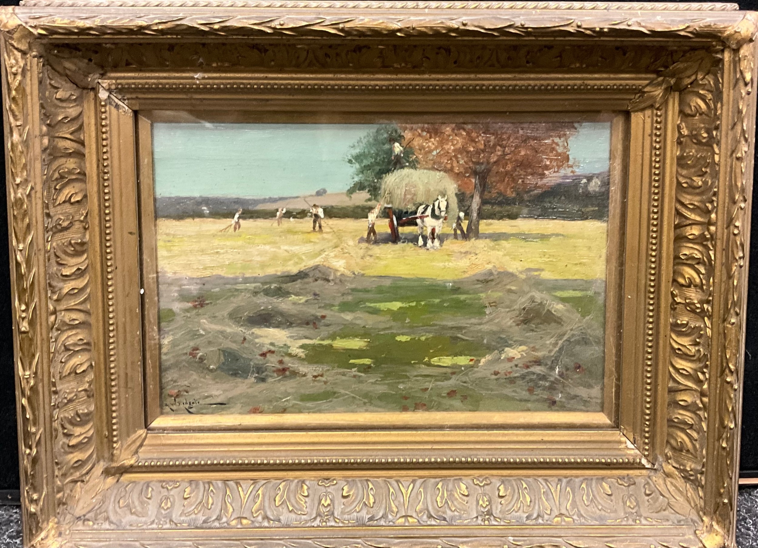 Arthur William Redgate | Loading the Hay Wagon | MutualArt