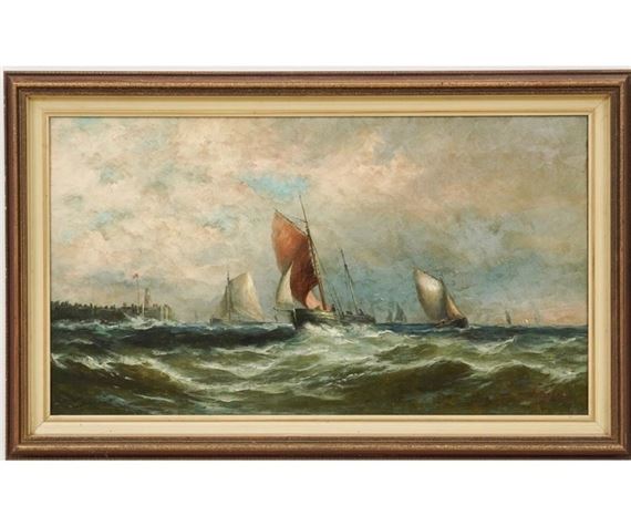 G. Taylor | G. TAYLOR OIL ON CANVAS SEASCAPE (Late 19) | MutualArt