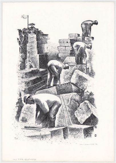 Louis Lozowick | Louis Lozowick Lithograph [In The Quarry] (1936 ...